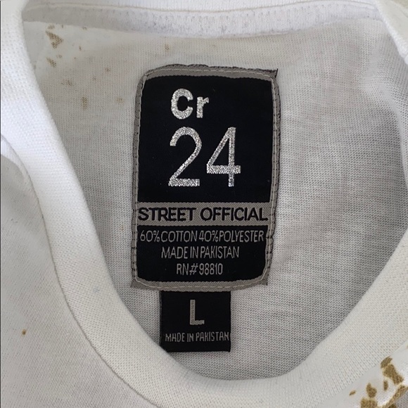 Cr24 | Shirts | Cr24 Street Official Gold Splatter White Tshirt | Poshmark